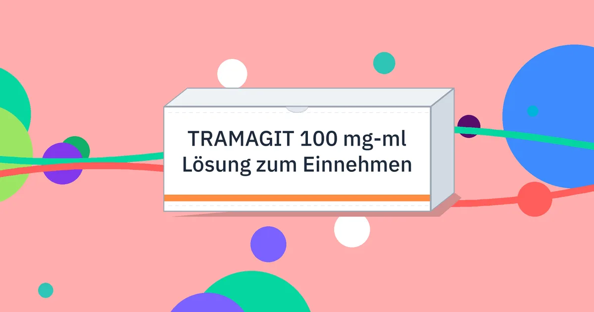 Symbolbild: Packung mit der Aufschrift TRAMAGIT 100 mg-ml Lösung zum Einnehmen (PZN 11230803) – Verfügbarkeit und Bezug in Apotheken in Frankfurt am Main