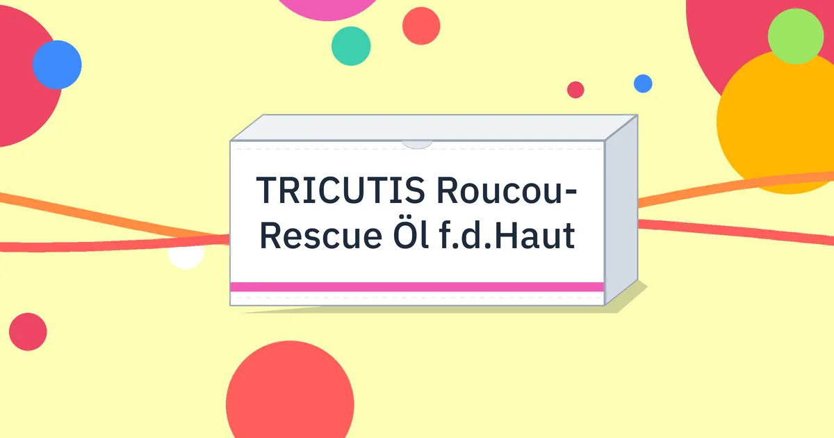 Symbolbild: Packung mit der Aufschrift TRICUTIS Roucou-Rescue Öl f.d.Haut (PZN 16142618) – Verfügbarkeit und Bezug in Apotheken in Frankfurt am Main