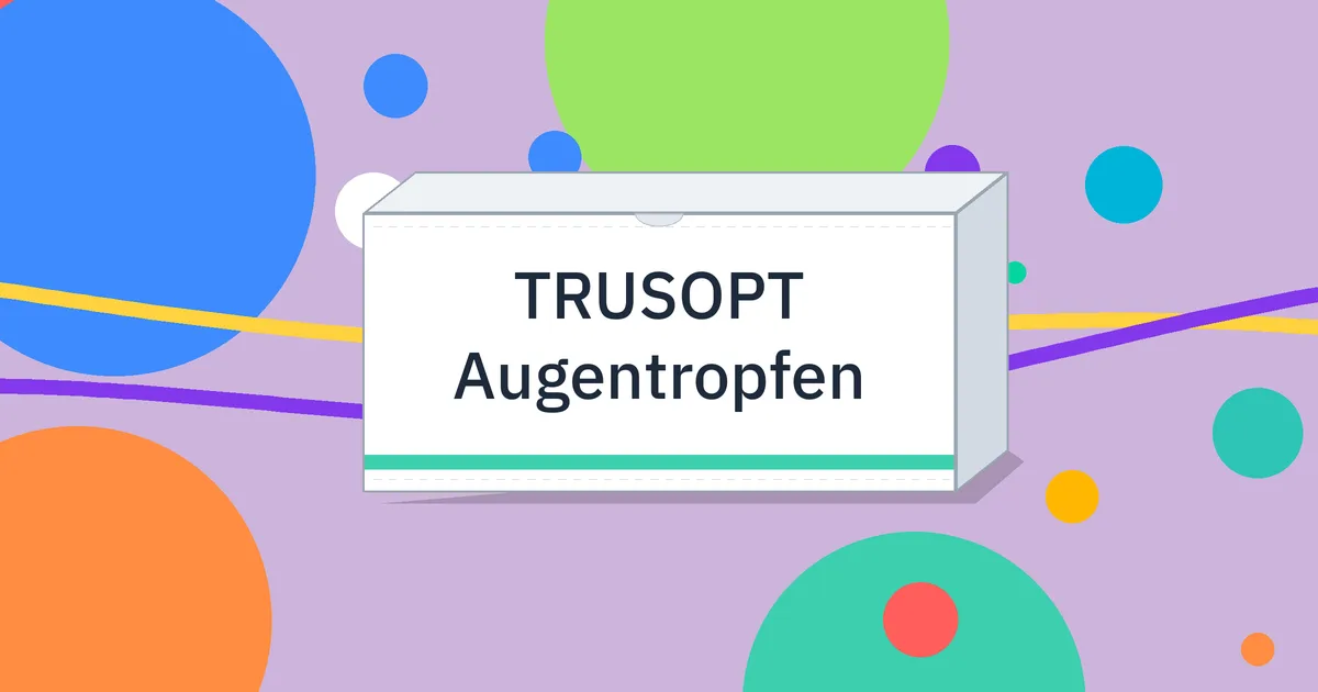 Symbolbild: Packung mit der Aufschrift TRUSOPT Augentropfen (PZN 01813981) – Verfügbarkeit und Bezug in Apotheken in Frankfurt am Main
