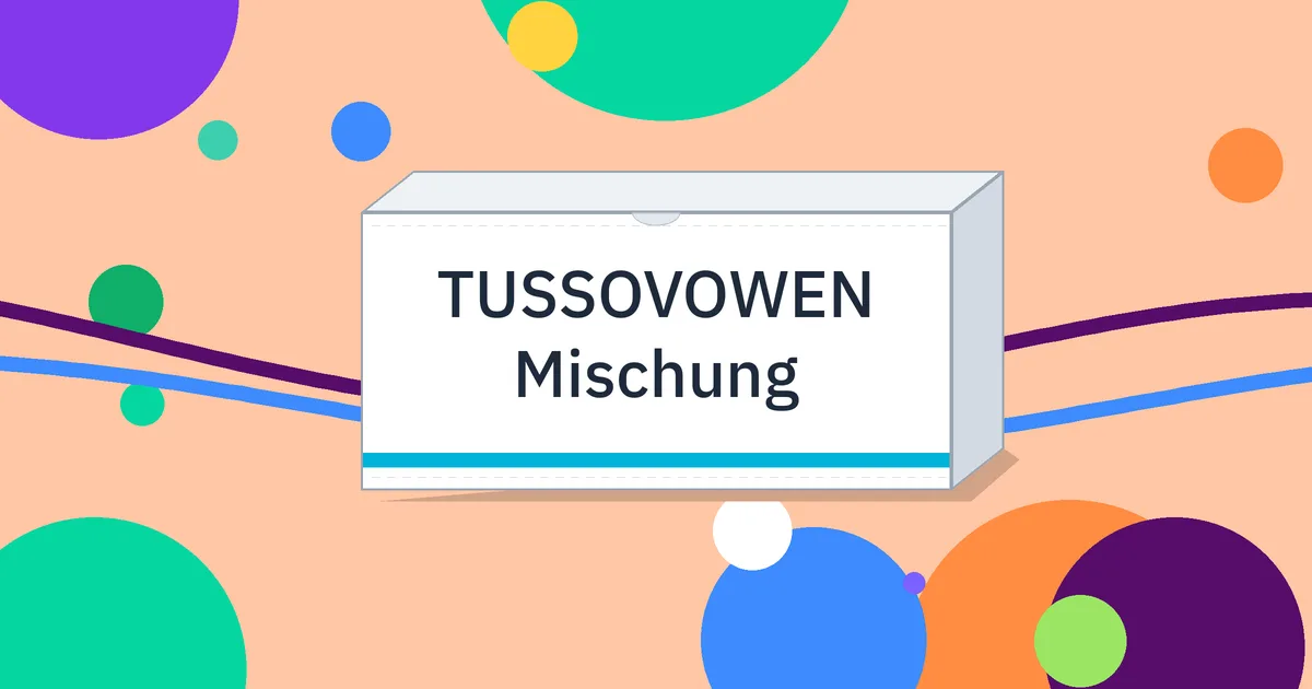 Symbolbild: Packung mit der Aufschrift TUSSOVOWEN Mischung (PZN 06143628) – Verfügbarkeit und Bezug in Apotheken in Frankfurt am Main