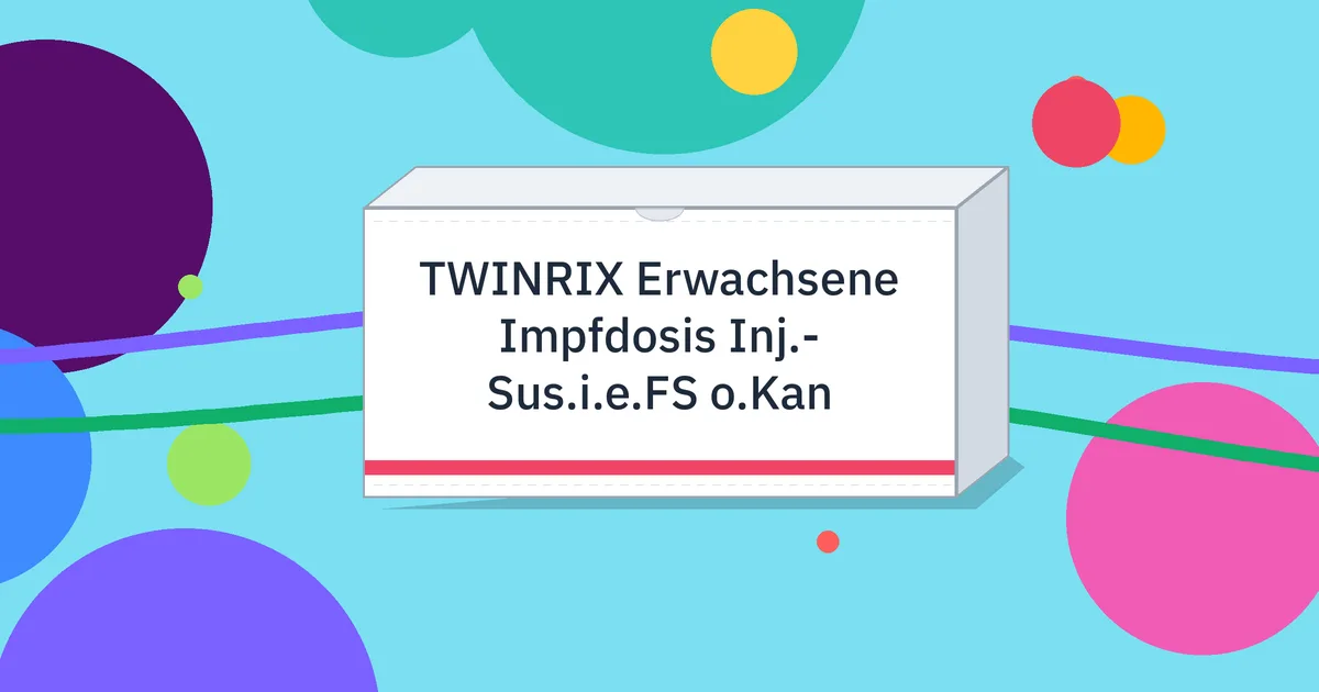 Symbolbild: Packung mit der Aufschrift TWINRIX Erwachsene Impfdosis Inj.-Sus.i.e.FS o.Kan (PZN 19923397) – Verfügbarkeit und Bezug in Apotheken in Frankfurt am Main