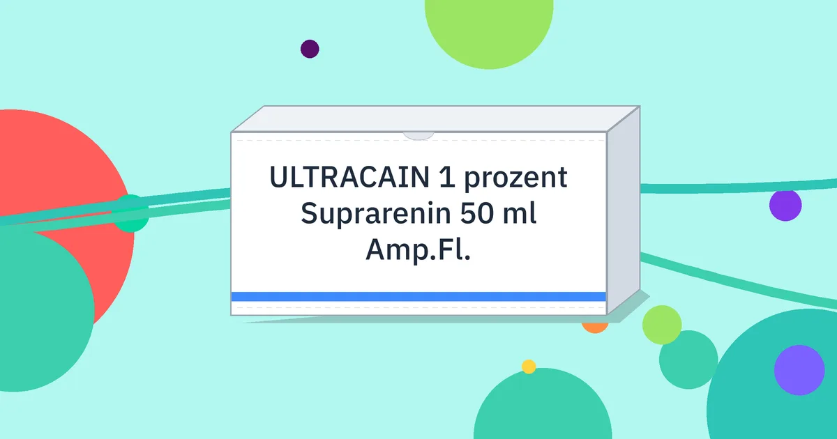 Symbolbild: Packung mit der Aufschrift ULTRACAIN 1 prozent Suprarenin 50 ml Amp.Fl. (PZN 01913808) – Verfügbarkeit und Bezug in Apotheken in Frankfurt am Main