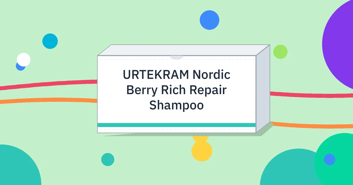 Symbolbild: Packung mit der Aufschrift URTEKRAM Nordic Berry Rich Repair Shampoo (PZN 20293702) – Verfügbarkeit und Bezug in Apotheken in Frankfurt am Main