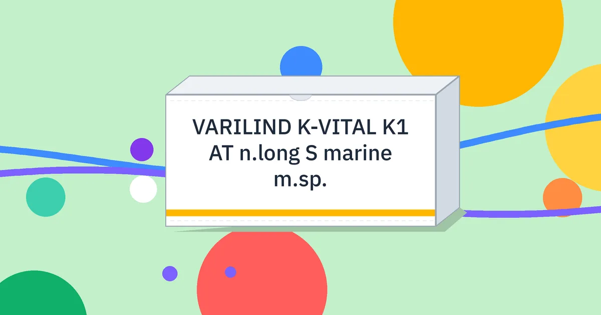 Symbolbild: Packung mit der Aufschrift VARILIND K-VITAL K1 AT n.long S marine m.sp. (PZN 20559962) – Verfügbarkeit und Bezug in Apotheken in Frankfurt am Main