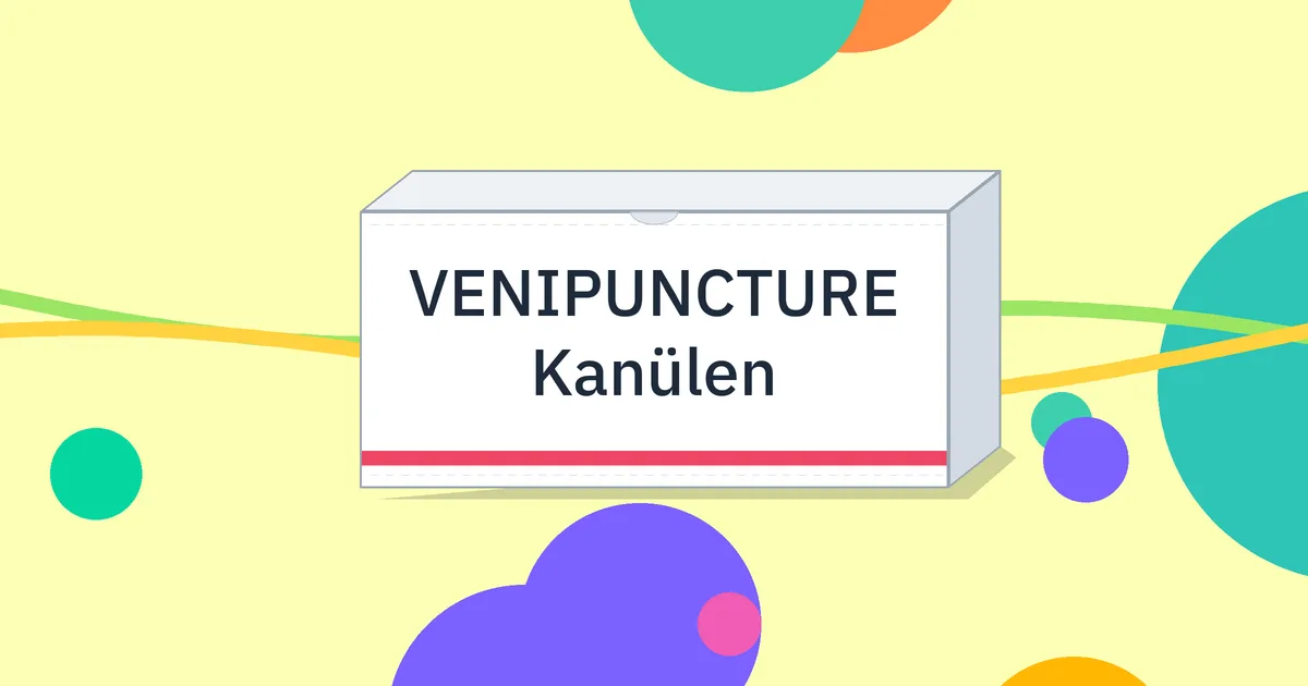 Symbolbild: Packung mit der Aufschrift VENIPUNCTURE Kanülen (PZN 09215506) – Verfügbarkeit und Bezug in Apotheken in Frankfurt am Main
