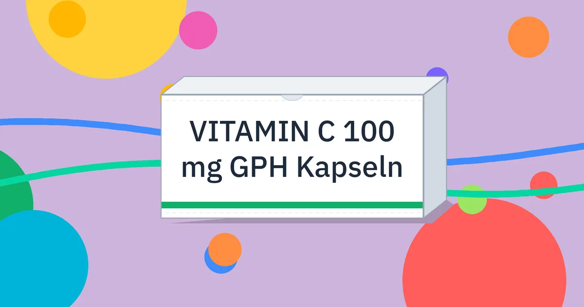 Symbolbild: Packung mit der Aufschrift VITAMIN C 100 mg GPH Kapseln (PZN 04631849) – Verfügbarkeit und Bezug in Apotheken in Frankfurt am Main