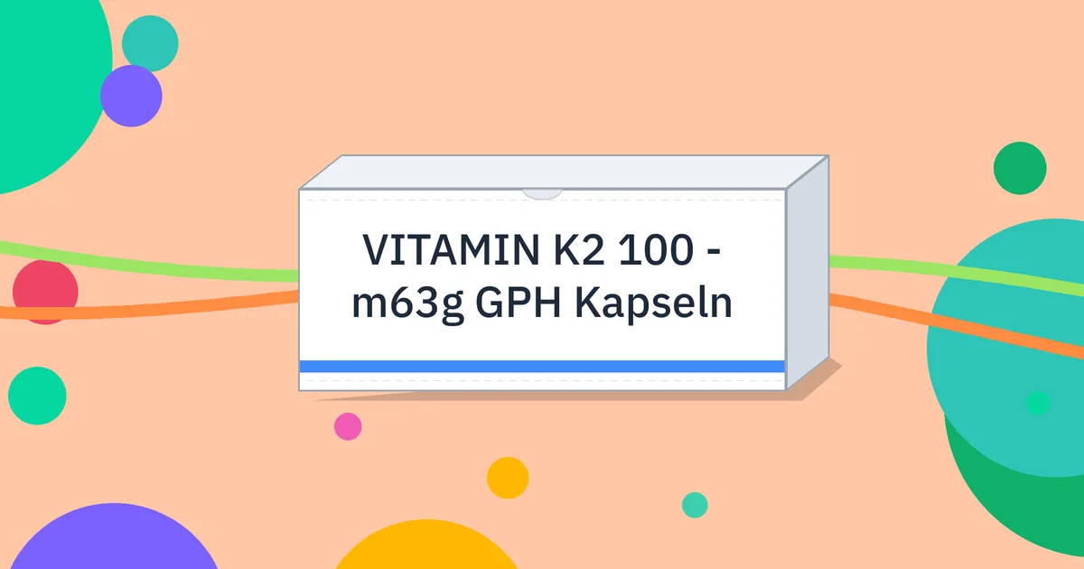 Symbolbild: Packung mit der Aufschrift VITAMIN K2 100 -m63g GPH Kapseln (PZN 10338007) – Verfügbarkeit und Bezug in Apotheken in Frankfurt am Main