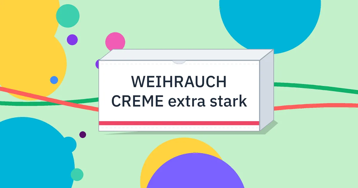 Symbolbild: Packung mit der Aufschrift WEIHRAUCH CREME extra stark (PZN 11026072) – Verfügbarkeit und Bezug in Apotheken in Frankfurt am Main