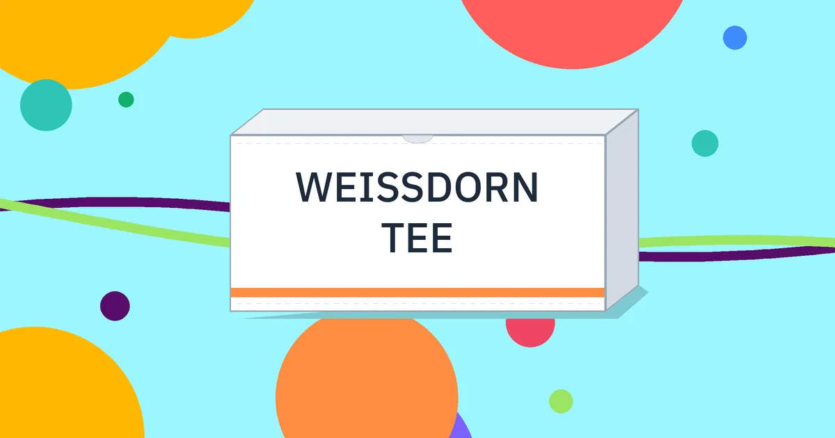 Symbolbild: Packung mit der Aufschrift WEISSDORN TEE (PZN 00430479) – Verfügbarkeit und Bezug in Apotheken in Frankfurt am Main