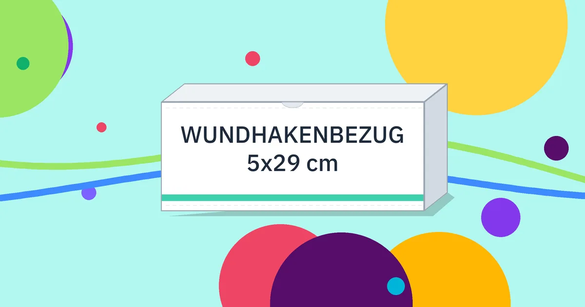 Symbolbild: Packung mit der Aufschrift WUNDHAKENBEZUG 5x29 cm (PZN 03056076) – Verfügbarkeit und Bezug in Apotheken in Frankfurt am Main