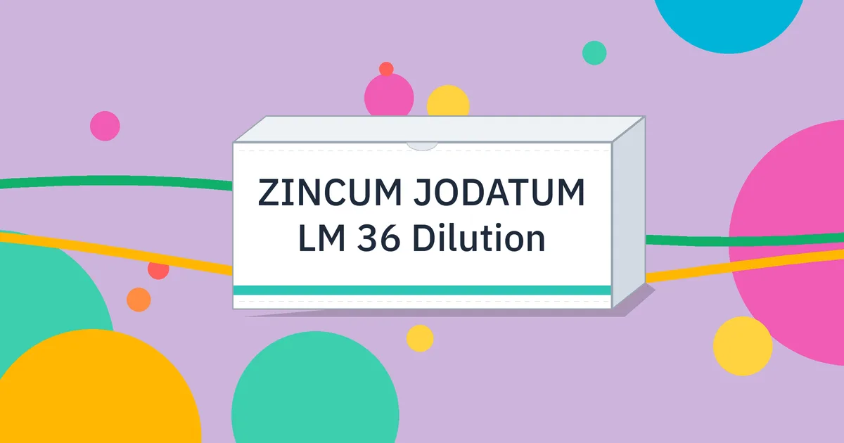Symbolbild: Packung mit der Aufschrift ZINCUM JODATUM LM 36 Dilution (PZN 13294405) – Verfügbarkeit und Bezug in Apotheken in Frankfurt am Main