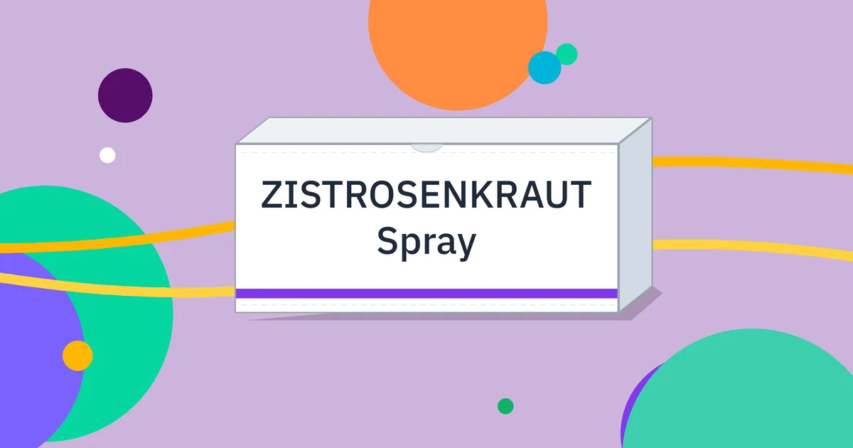 Symbolbild: Packung mit der Aufschrift ZISTROSENKRAUT Spray (PZN 17377499) – Verfügbarkeit und Bezug in Apotheken in Frankfurt am Main