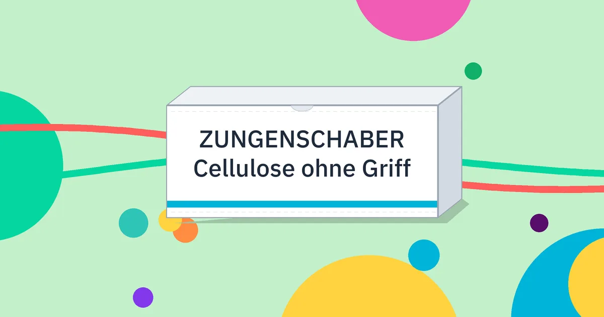 Symbolbild: Packung mit der Aufschrift ZUNGENSCHABER Cellulose ohne Griff (PZN 01741767) – Verfügbarkeit und Bezug in Apotheken in Frankfurt am Main