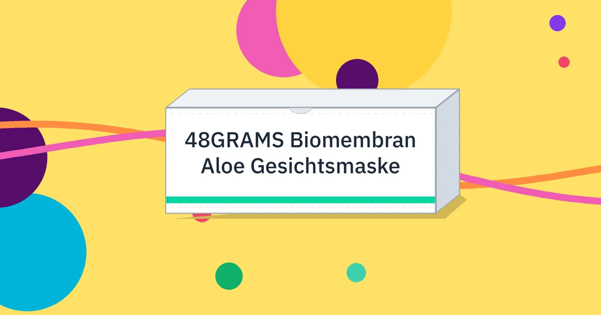 Symbolbild: Packung mit der Aufschrift 48GRAMS Biomembran Aloe Gesichtsmaske (PZN 18678151) – Verfügbarkeit und Bezug in Apotheken in Frankfurt am Main