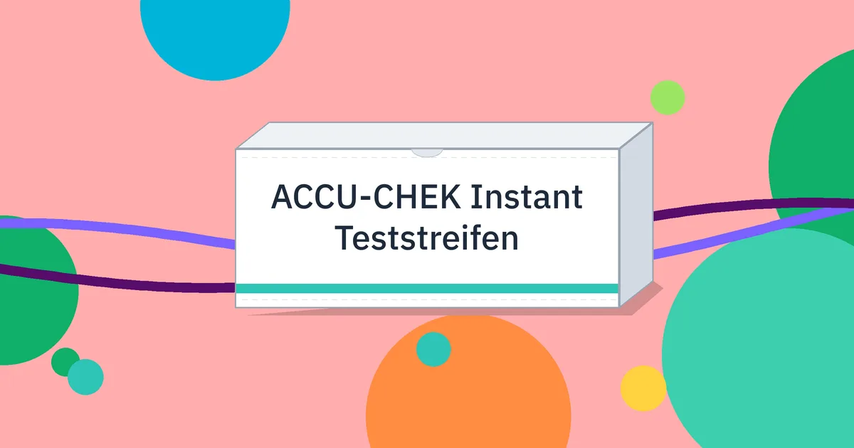 Symbolbild: Packung mit der Aufschrift ACCU-CHEK Instant Teststreifen (PZN 17453013) – Verfügbarkeit und Bezug in Apotheken in Frankfurt am Main