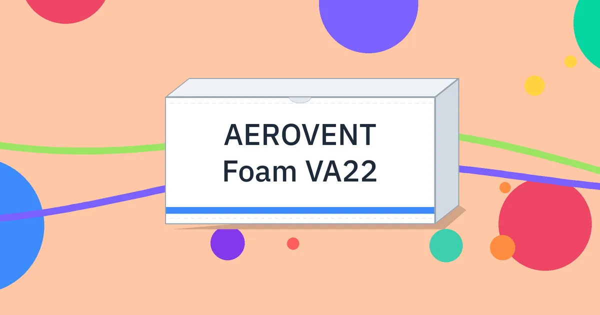 Symbolbild: Packung mit der Aufschrift AEROVENT Foam VA22 (PZN 19720263) – Verfügbarkeit und Bezug in Apotheken in Frankfurt am Main