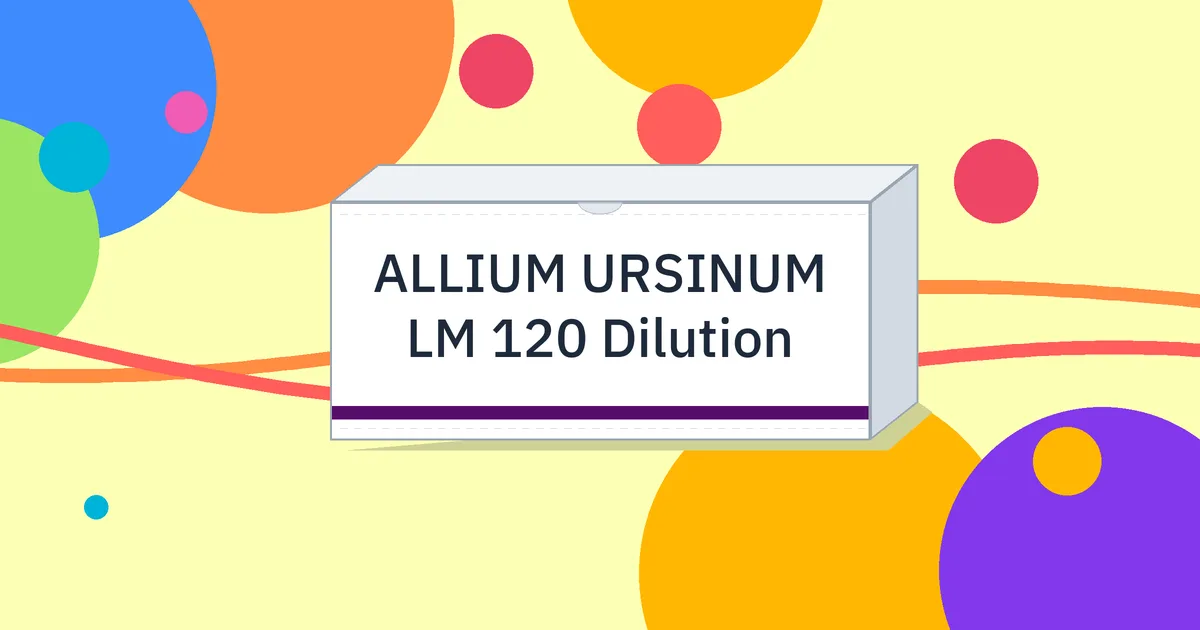 Symbolbild: Packung mit der Aufschrift ALLIUM URSINUM LM 120 Dilution (PZN 12757406) – Verfügbarkeit und Bezug in Apotheken in Frankfurt am Main