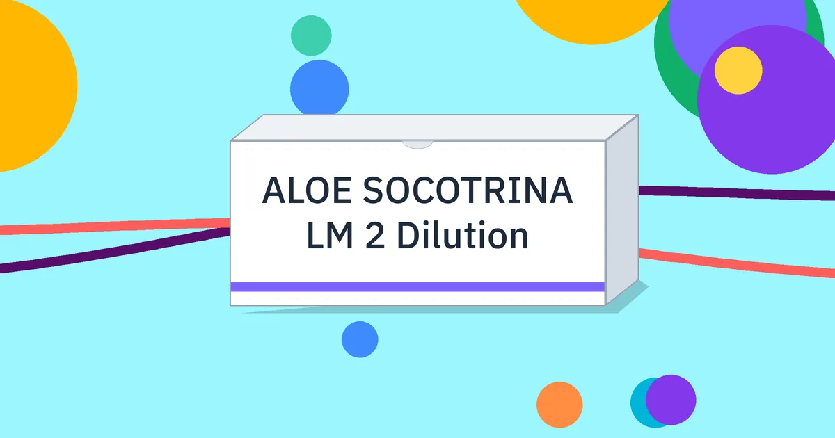 Symbolbild: Packung mit der Aufschrift ALOE SOCOTRINA LM 2 Dilution (PZN 13313284) – Verfügbarkeit und Bezug in Apotheken in Frankfurt am Main