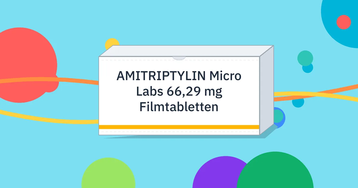 Symbolbild: Packung mit der Aufschrift AMITRIPTYLIN Micro Labs 66,29 mg Filmtabletten (PZN 16531828) – Verfügbarkeit und Bezug in Apotheken in Frankfurt am Main