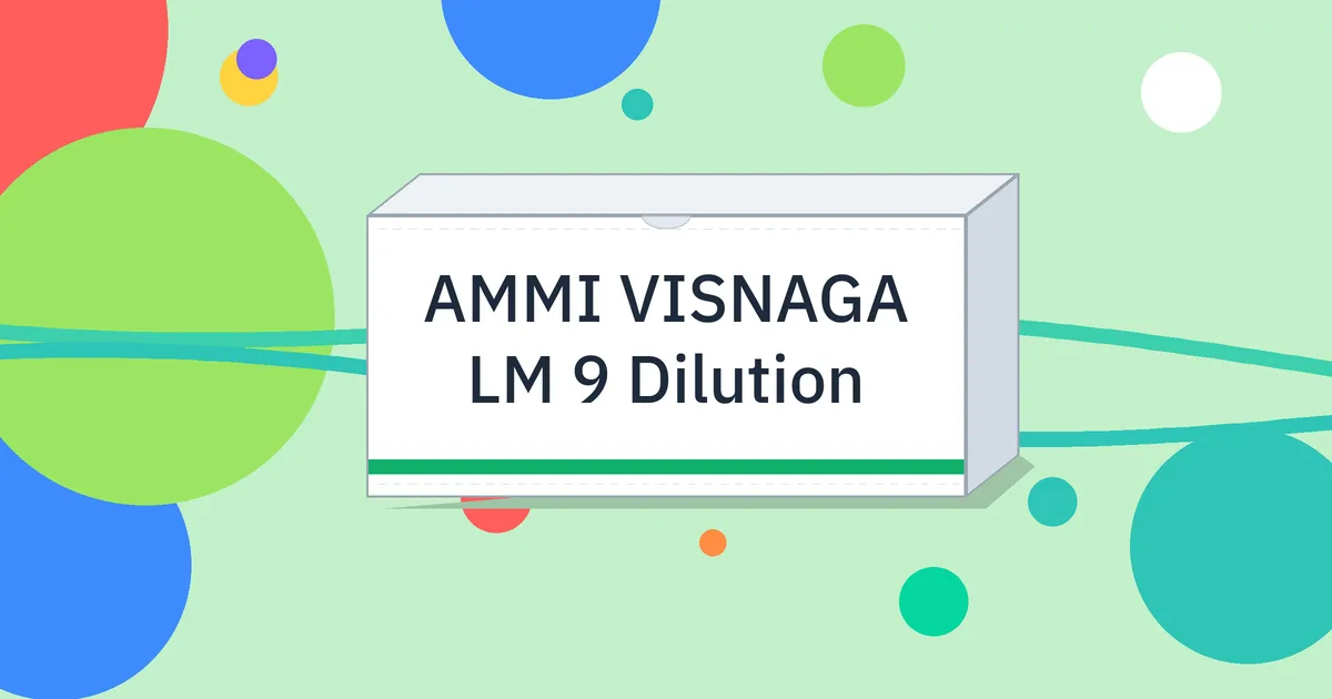 Symbolbild: Packung mit der Aufschrift AMMI VISNAGA LM 9 Dilution (PZN 12760153) – Verfügbarkeit und Bezug in Apotheken in Frankfurt am Main
