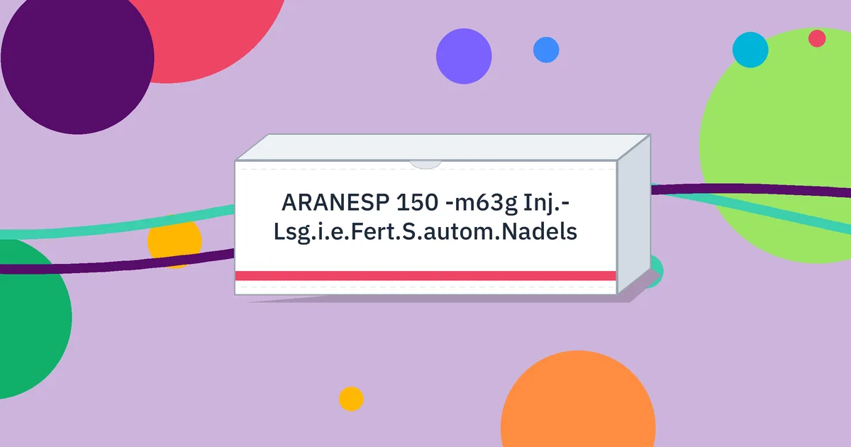 Symbolbild: Packung mit der Aufschrift ARANESP 150 -m63g Inj.-Lsg.i.e.Fert.S.autom.Nadels (PZN 05380119) – Verfügbarkeit und Bezug in Apotheken in Frankfurt am Main