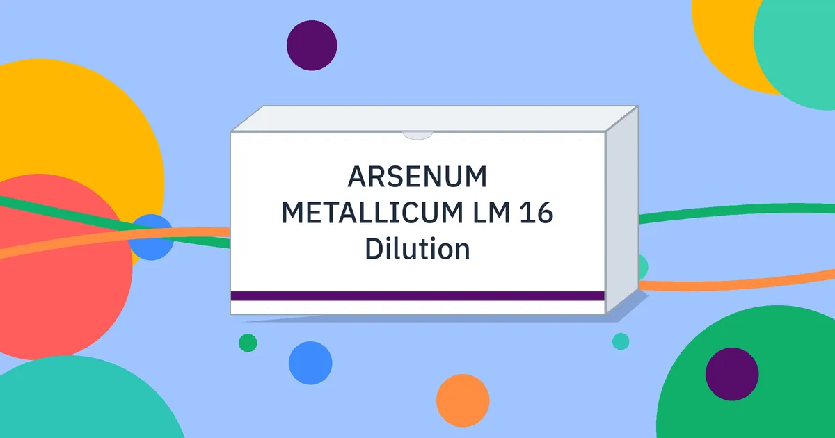 Symbolbild: Packung mit der Aufschrift ARSENUM METALLICUM LM 16 Dilution (PZN 12779388) – Verfügbarkeit und Bezug in Apotheken in Frankfurt am Main