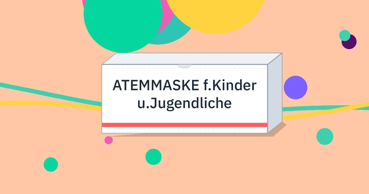 Symbolbild: Packung mit der Aufschrift ATEMMASKE f.Kinder u.Jugendliche (PZN 04481893) – Verfügbarkeit und Bezug in Apotheken in Frankfurt am Main