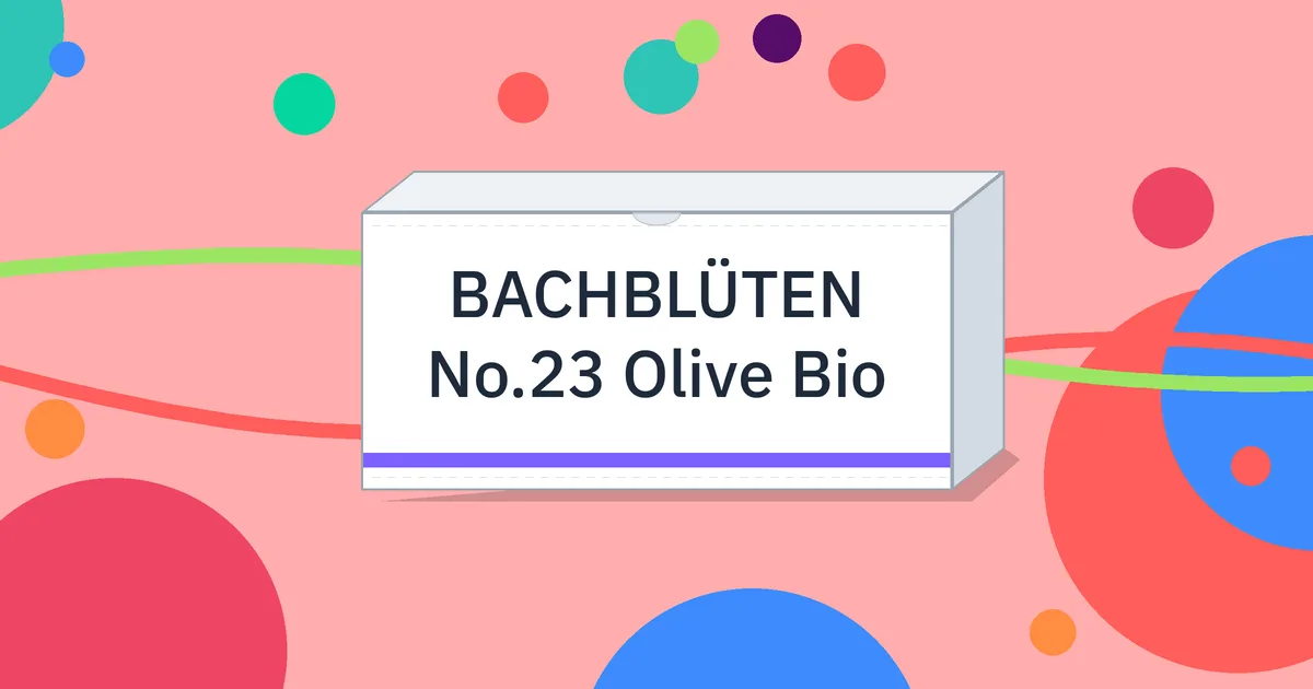 Symbolbild: Packung mit der Aufschrift BACHBLÜTEN No.23 Olive Bio (PZN 10310718) – Verfügbarkeit und Bezug in Apotheken in Frankfurt am Main
