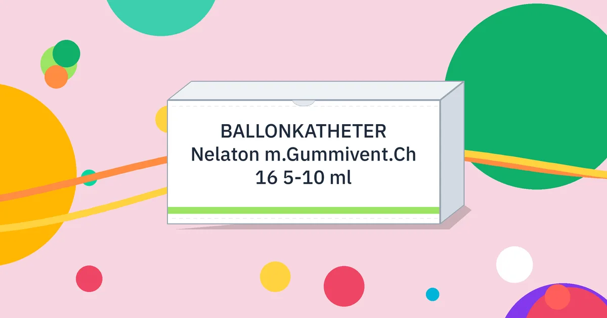 Symbolbild: Packung mit der Aufschrift BALLONKATHETER Nelaton m.Gummivent.Ch 16 5-10 ml (PZN 04041527) – Verfügbarkeit und Bezug in Apotheken in Frankfurt am Main