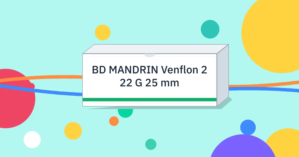 Symbolbild: Packung mit der Aufschrift BD MANDRIN Venflon 2 22 G 25 mm (PZN 03398983) – Verfügbarkeit und Bezug in Apotheken in Frankfurt am Main
