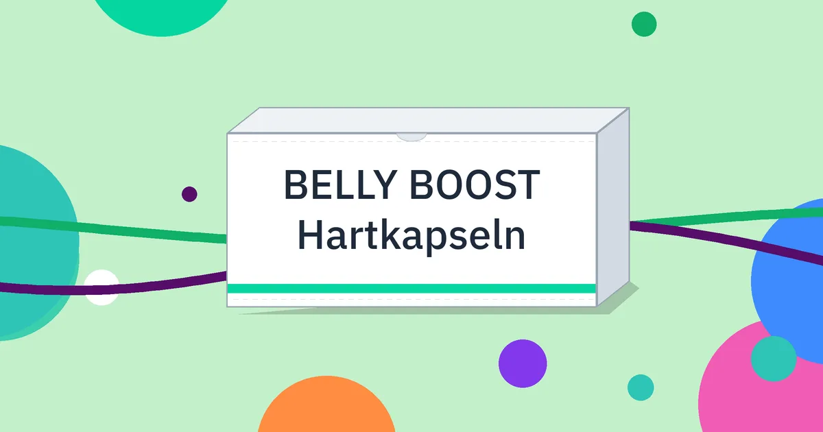 Symbolbild: Packung mit der Aufschrift BELLY BOOST Hartkapseln (PZN 20061966) – Verfügbarkeit und Bezug in Apotheken in Frankfurt am Main