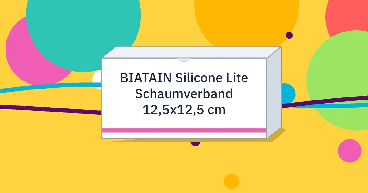 Symbolbild: Packung mit der Aufschrift BIATAIN Silicone Lite Schaumverband 12,5x12,5 cm (PZN 13829941) – Verfügbarkeit und Bezug in Apotheken in Frankfurt am Main