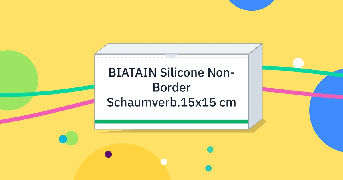 Symbolbild: Packung mit der Aufschrift BIATAIN Silicone Non-Border Schaumverb.15x15 cm (PZN 19474746) – Verfügbarkeit und Bezug in Apotheken in Frankfurt am Main