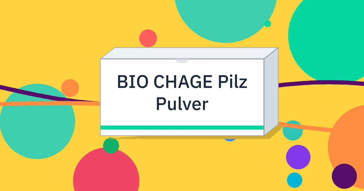 Symbolbild: Packung mit der Aufschrift BIO CHAGE Pilz Pulver (PZN 10008965) – Verfügbarkeit und Bezug in Apotheken in Frankfurt am Main