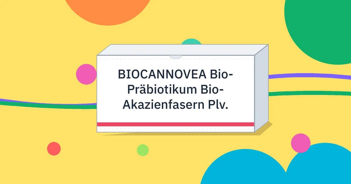 Symbolbild: Packung mit der Aufschrift BIOCANNOVEA Bio-Präbiotikum Bio-Akazienfasern Plv. (PZN 18303020) – Verfügbarkeit und Bezug in Apotheken in Frankfurt am Main