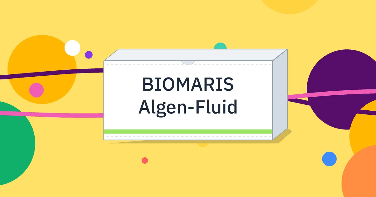 Symbolbild: Packung mit der Aufschrift BIOMARIS Algen-Fluid (PZN 15993432) – Verfügbarkeit und Bezug in Apotheken in Frankfurt am Main