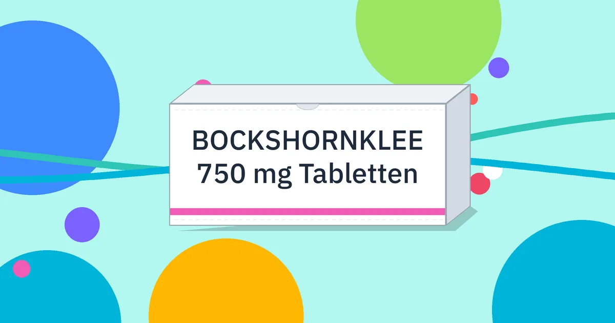 Symbolbild: Packung mit der Aufschrift BOCKSHORNKLEE 750 mg Tabletten (PZN 17882949) – Verfügbarkeit und Bezug in Apotheken in Frankfurt am Main
