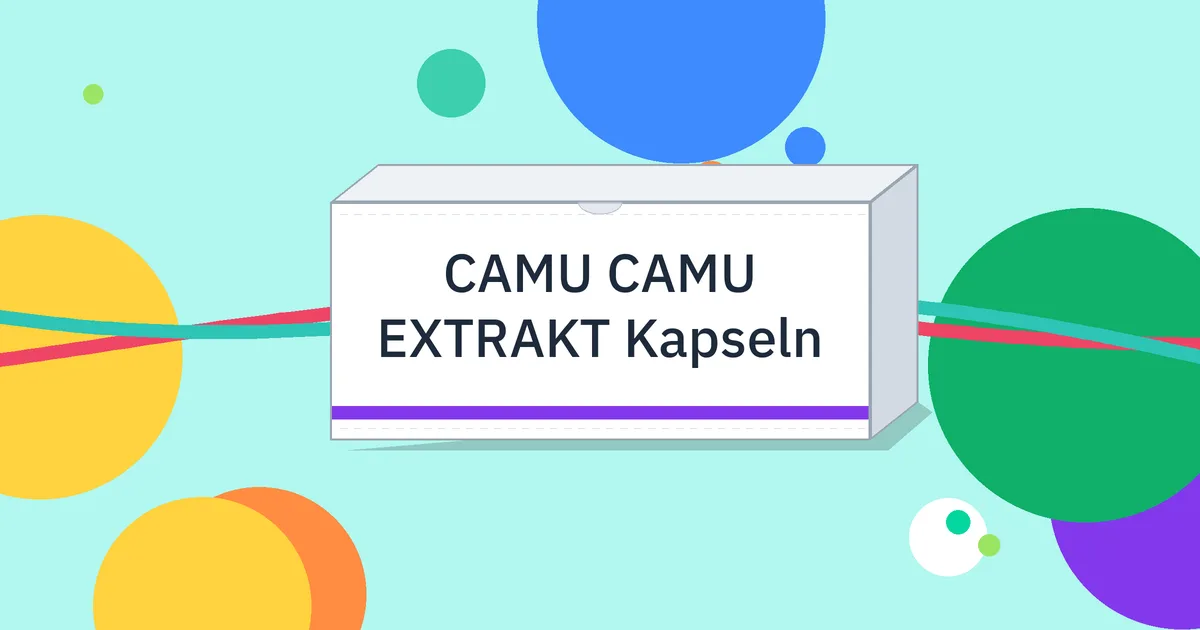 Symbolbild: Packung mit der Aufschrift CAMU CAMU EXTRAKT Kapseln (PZN 10309626) – Verfügbarkeit und Bezug in Apotheken in Frankfurt am Main