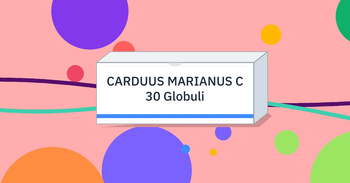 Symbolbild: Packung mit der Aufschrift CARDUUS MARIANUS C 30 Globuli (PZN 04210705) – Verfügbarkeit und Bezug in Apotheken in Frankfurt am Main