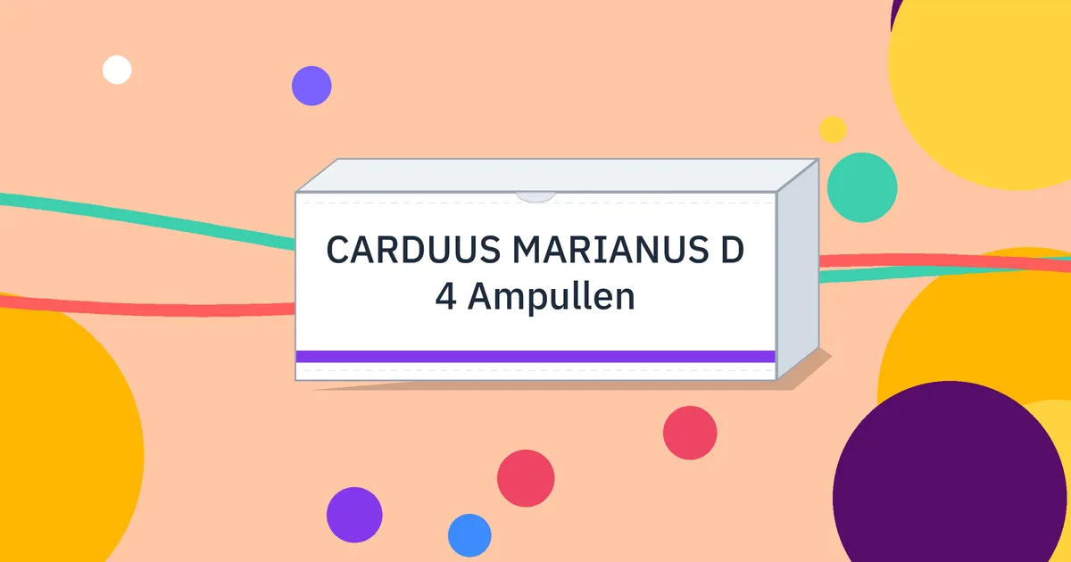 Symbolbild: Packung mit der Aufschrift CARDUUS MARIANUS D 4 Ampullen (PZN 11704939) – Verfügbarkeit und Bezug in Apotheken in Frankfurt am Main
