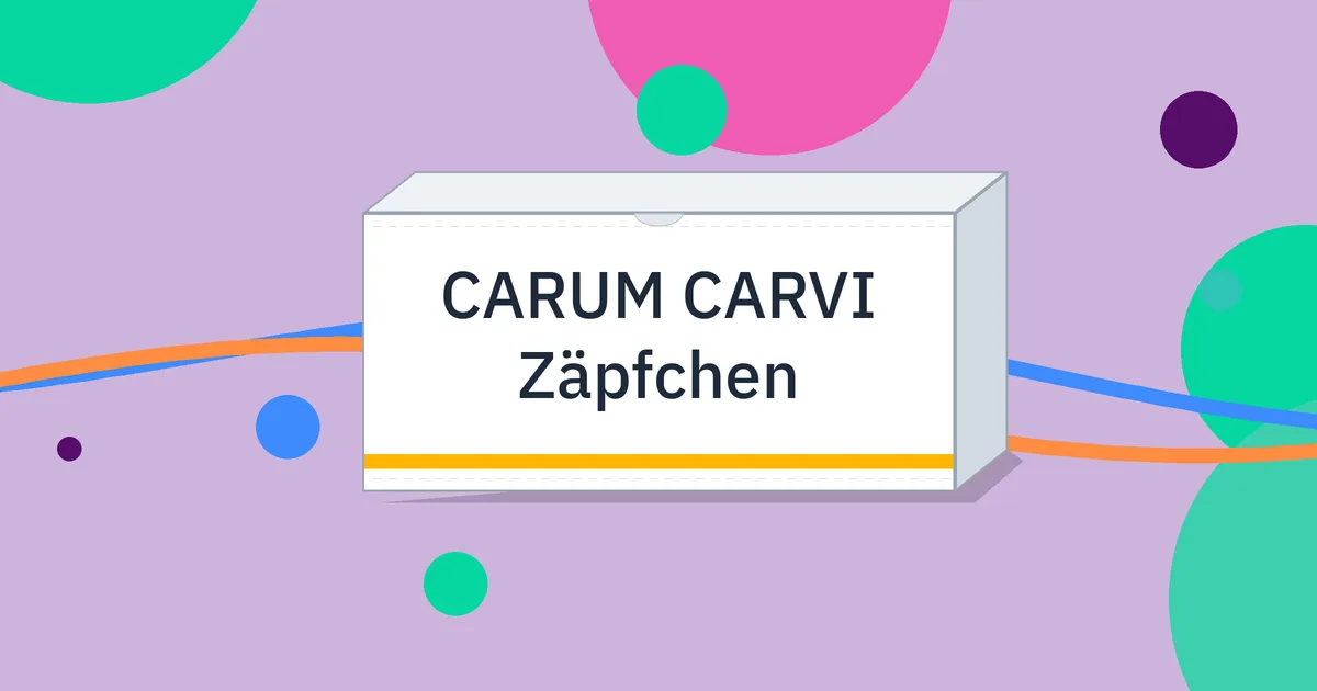 Symbolbild: Packung mit der Aufschrift CARUM CARVI Zäpfchen (PZN 01447973) – Verfügbarkeit und Bezug in Apotheken in Frankfurt am Main
