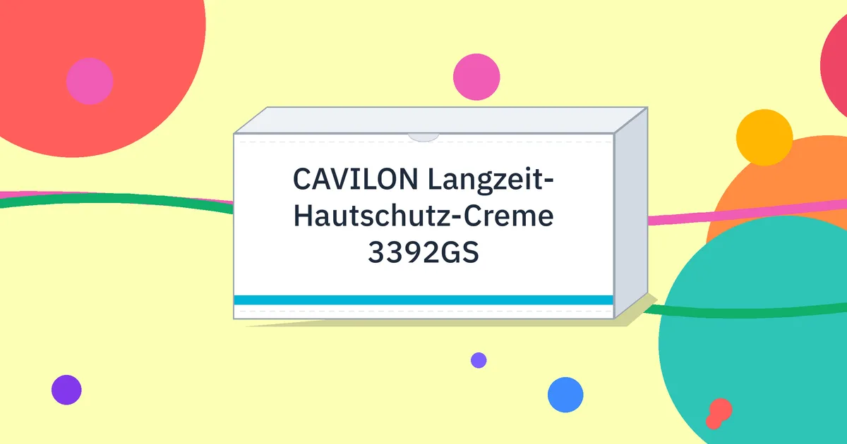Symbolbild: Packung mit der Aufschrift CAVILON Langzeit-Hautschutz-Creme 3392GS (PZN 15581646) – Verfügbarkeit und Bezug in Apotheken in Frankfurt am Main