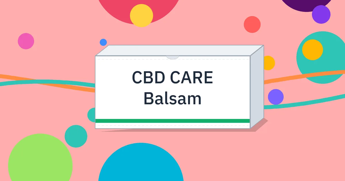 Symbolbild: Packung mit der Aufschrift CBD CARE Balsam (PZN 16334370) – Verfügbarkeit und Bezug in Apotheken in Frankfurt am Main