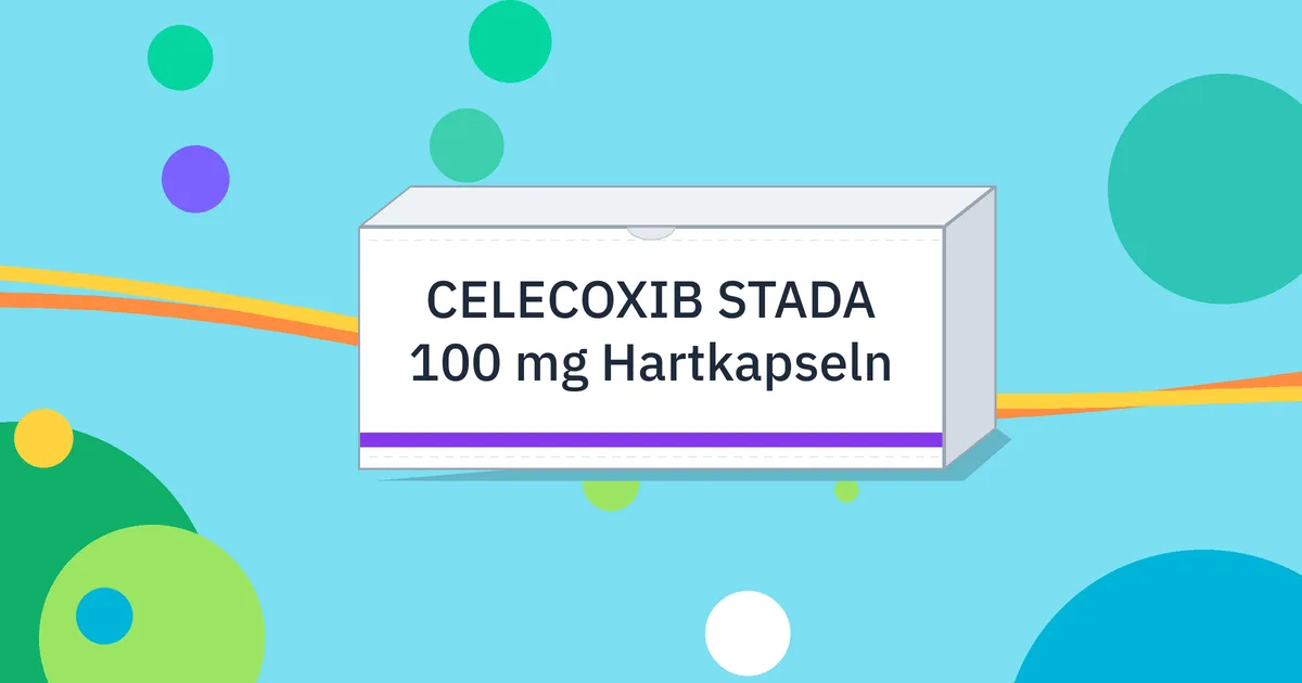 Symbolbild: Packung mit der Aufschrift CELECOXIB STADA 100 mg Hartkapseln (PZN 10525057) – Verfügbarkeit und Bezug in Apotheken in Frankfurt am Main