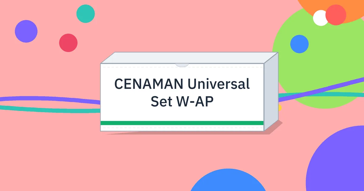 Symbolbild: Packung mit der Aufschrift CENAMAN Universal Set W-AP (PZN 19358649) – Verfügbarkeit und Bezug in Apotheken in Frankfurt am Main