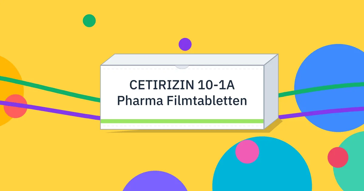 Symbolbild: Packung mit der Aufschrift CETIRIZIN 10-1A Pharma Filmtabletten (PZN 03823630) – Verfügbarkeit und Bezug in Apotheken in Frankfurt am Main