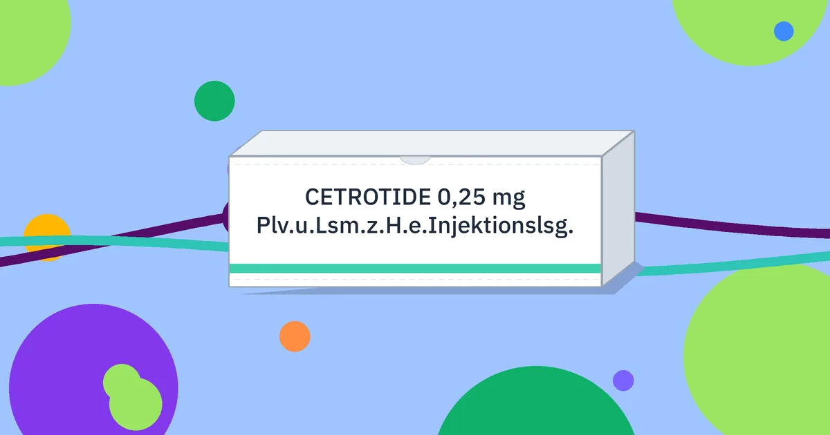Symbolbild: Packung mit der Aufschrift CETROTIDE 0,25 mg Plv.u.Lsm.z.H.e.Injektionslsg. (PZN 17619933) – Verfügbarkeit und Bezug in Apotheken in Frankfurt am Main