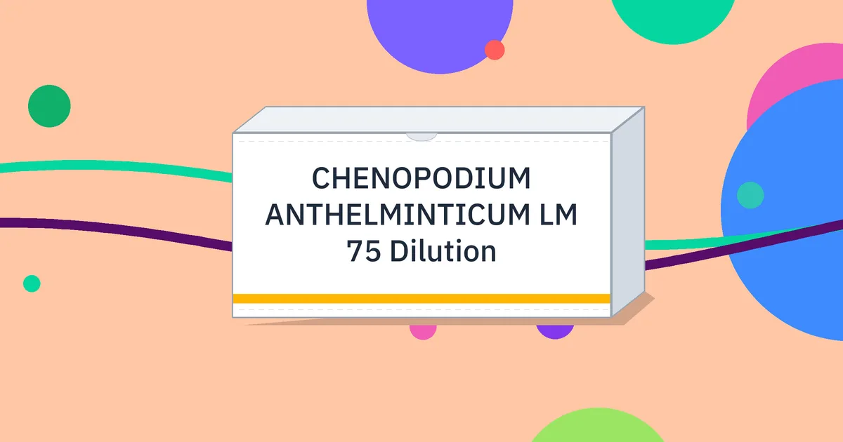 Symbolbild: Packung mit der Aufschrift CHENOPODIUM ANTHELMINTICUM LM 75 Dilution (PZN 13441094) – Verfügbarkeit und Bezug in Apotheken in Frankfurt am Main