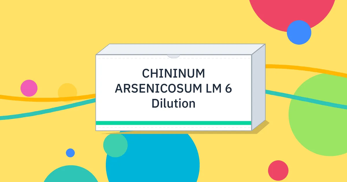 Symbolbild: Packung mit der Aufschrift CHININUM ARSENICOSUM LM 6 Dilution (PZN 07540099) – Verfügbarkeit und Bezug in Apotheken in Frankfurt am Main