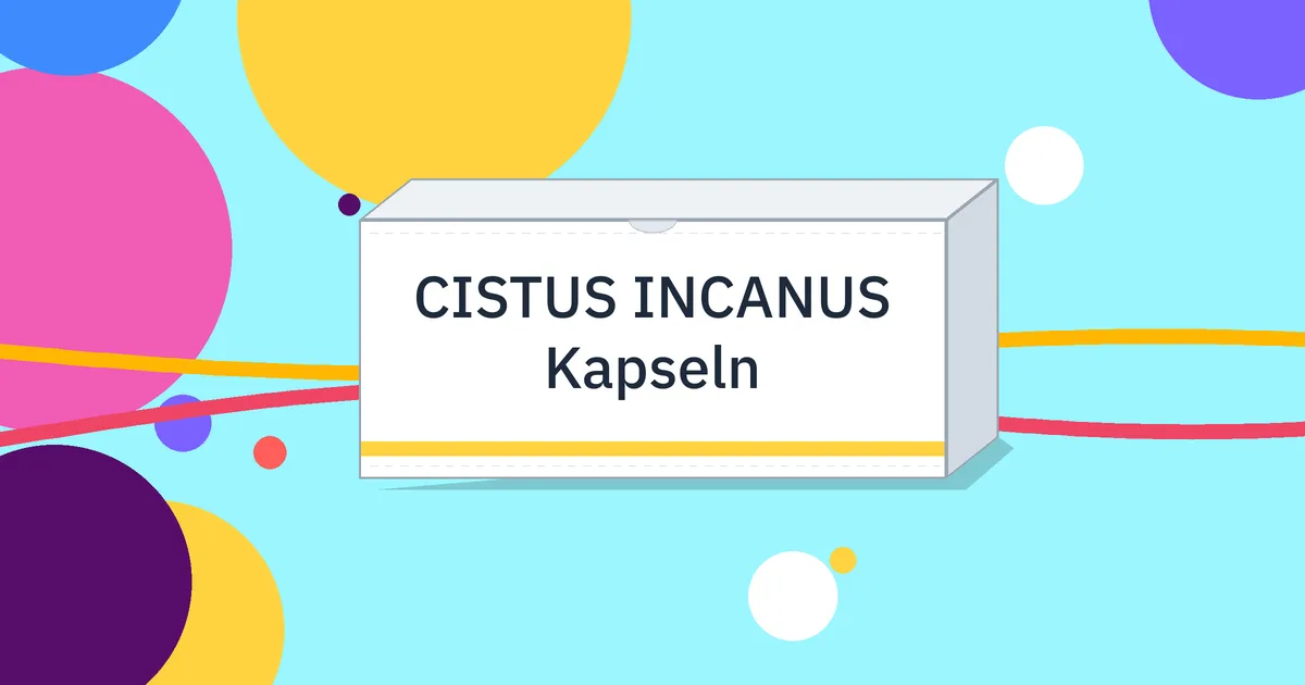 Symbolbild: Packung mit der Aufschrift CISTUS INCANUS Kapseln (PZN 06127428) – Verfügbarkeit und Bezug in Apotheken in Frankfurt am Main